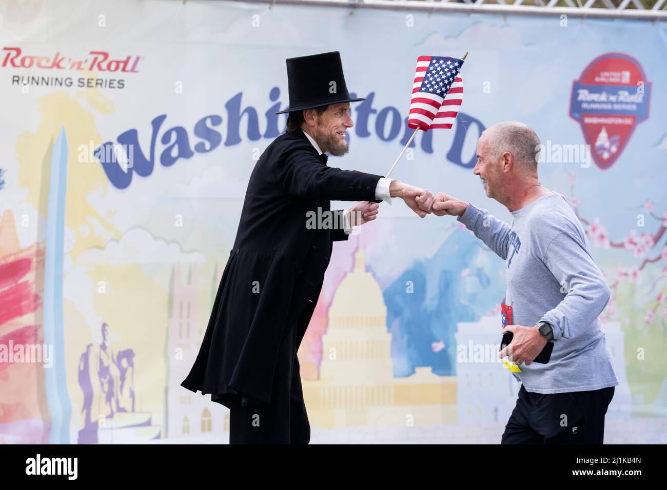 UNITED STATES - MARCH 26: Don Mullen, dressed as Abraham Lincoln ...