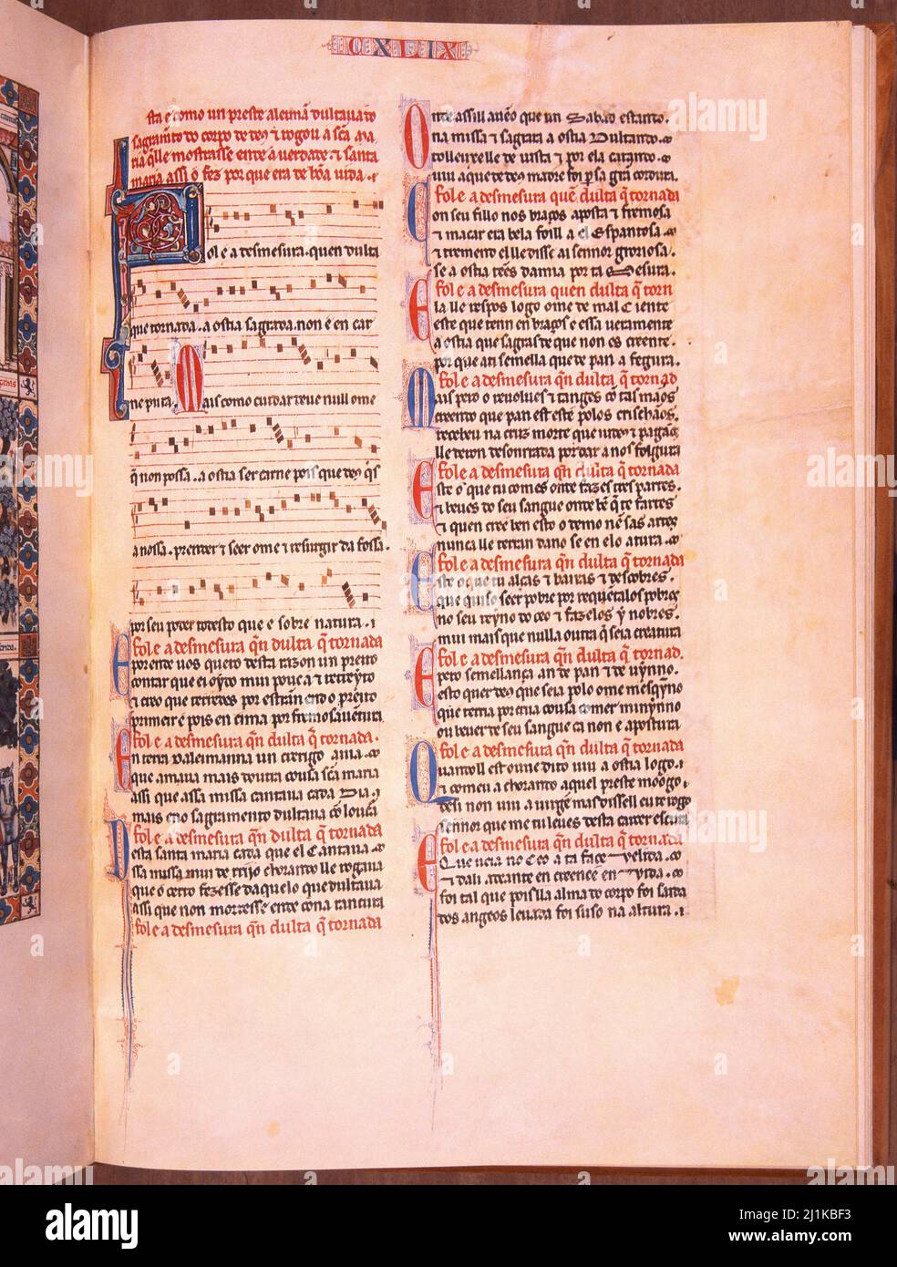 MTI1 - CANTIGA DE SANTA MARIA Nº 149 - F205R - TEXTO - ESTROFA EN VERSO ...