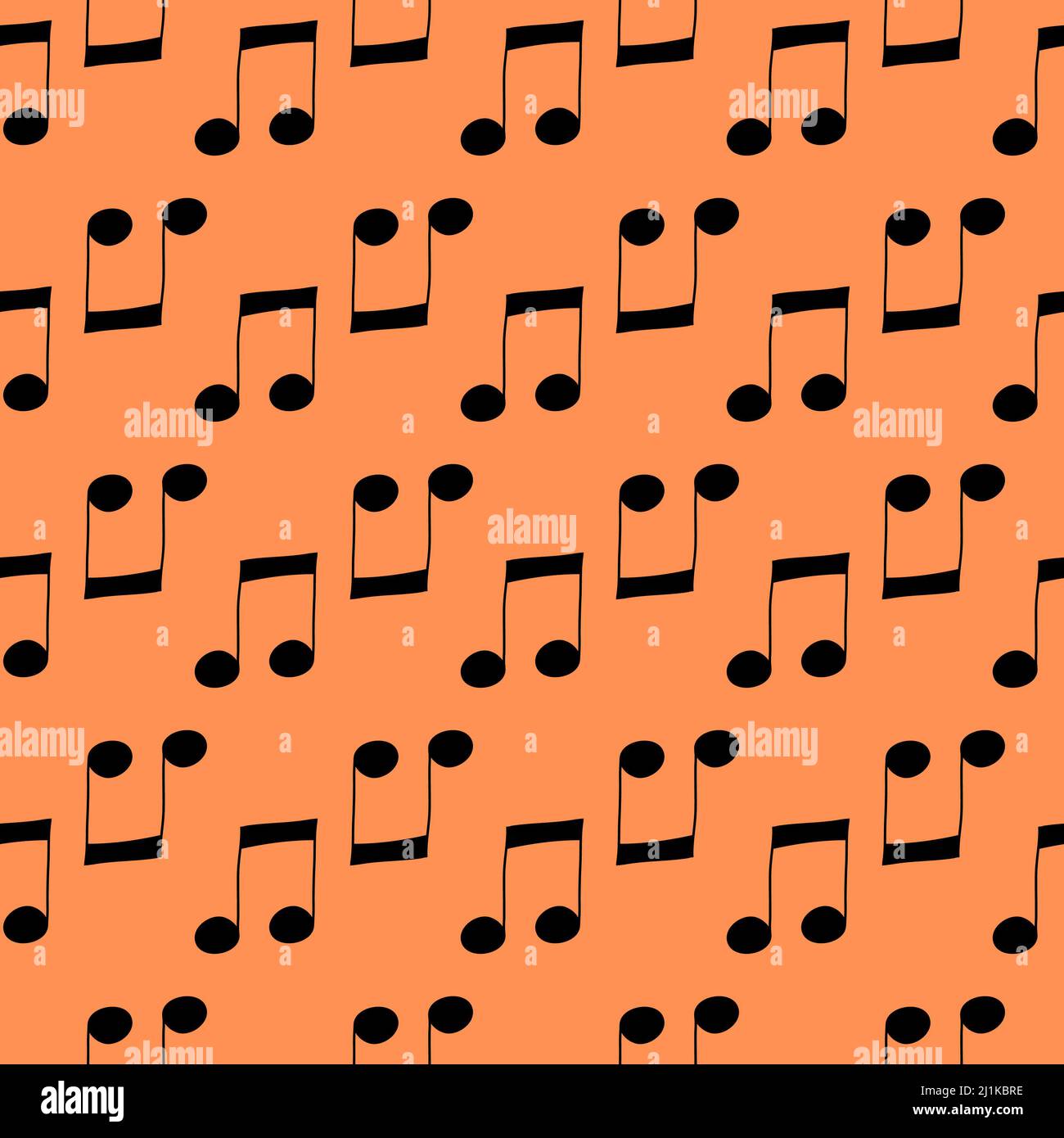 Music notes seamless pattern hand drawn, illustration for textile and ...