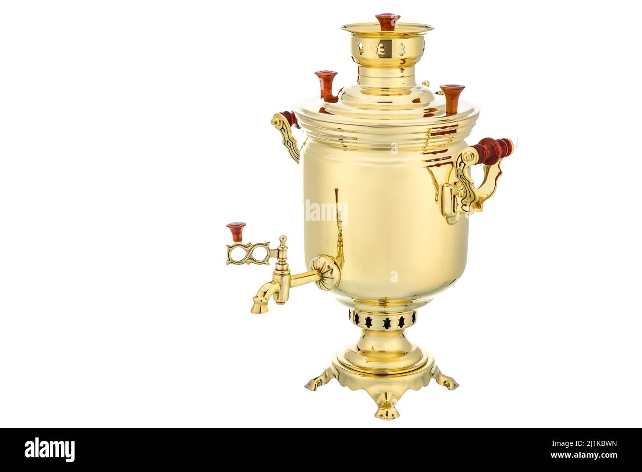 Gold Brass Old Vintage metal Traditional Russian Teapot samovar ...