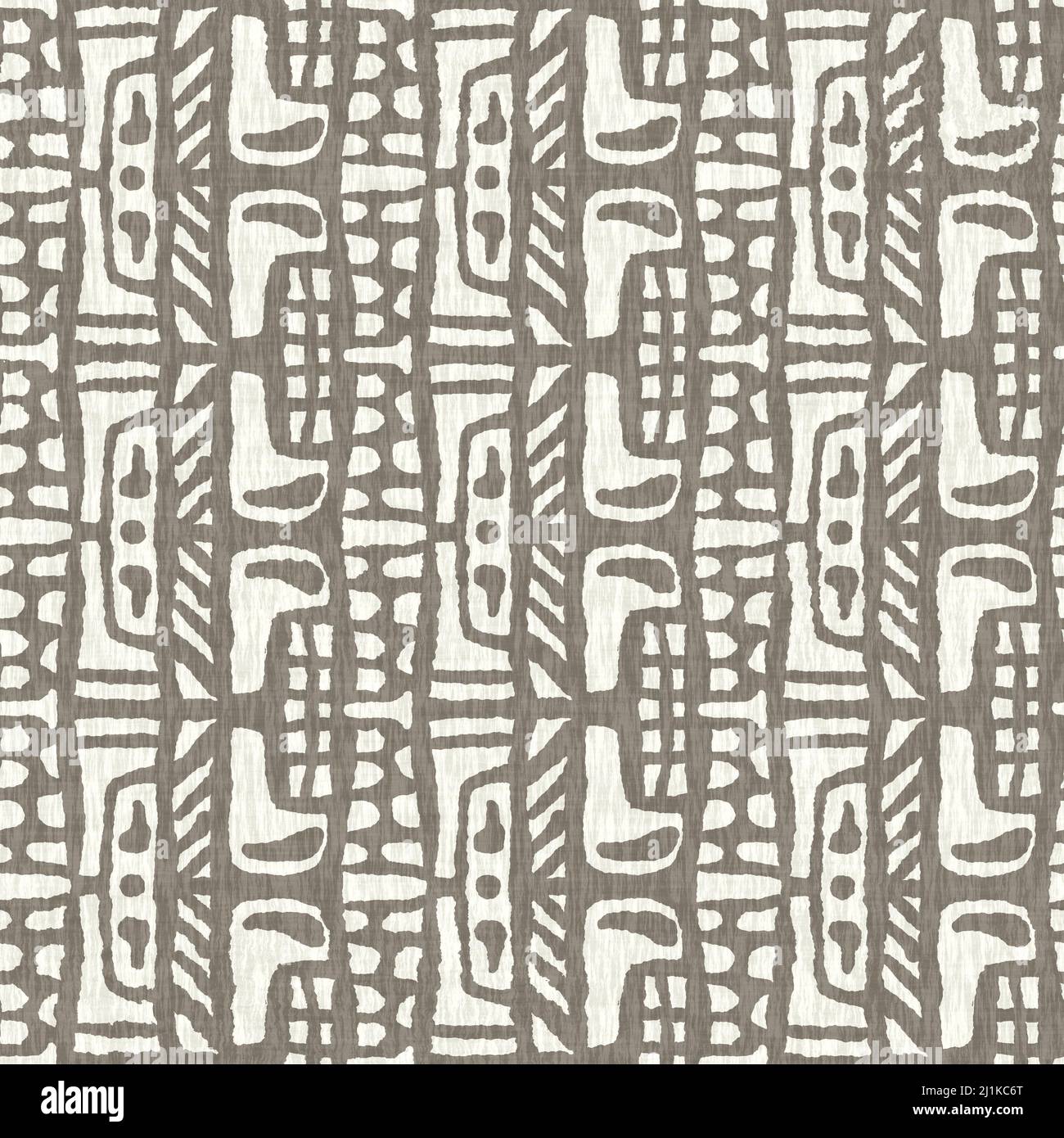 Hand drawn doodle linen effect texture pattern. Seamless woven natural ...