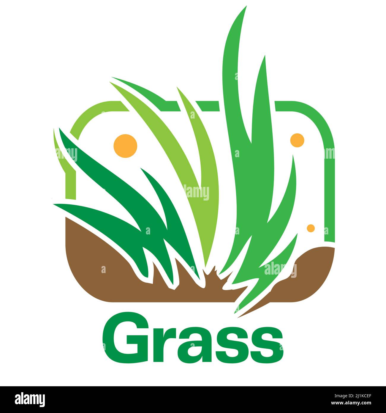 Grass logo vector. Flat design. Vector Illustration on white background ...