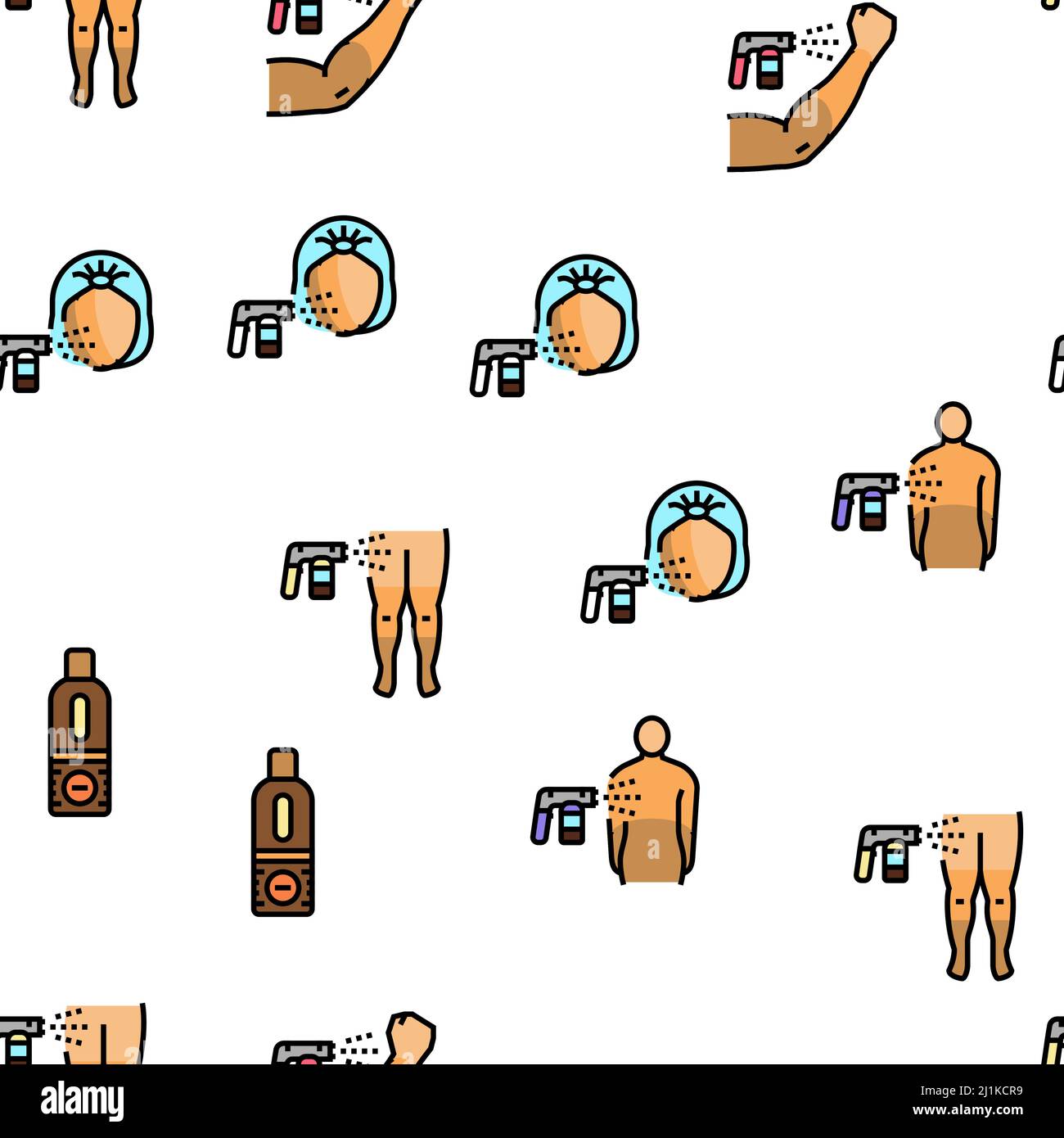 Woman face tanning Stock Vector Images - Alamy