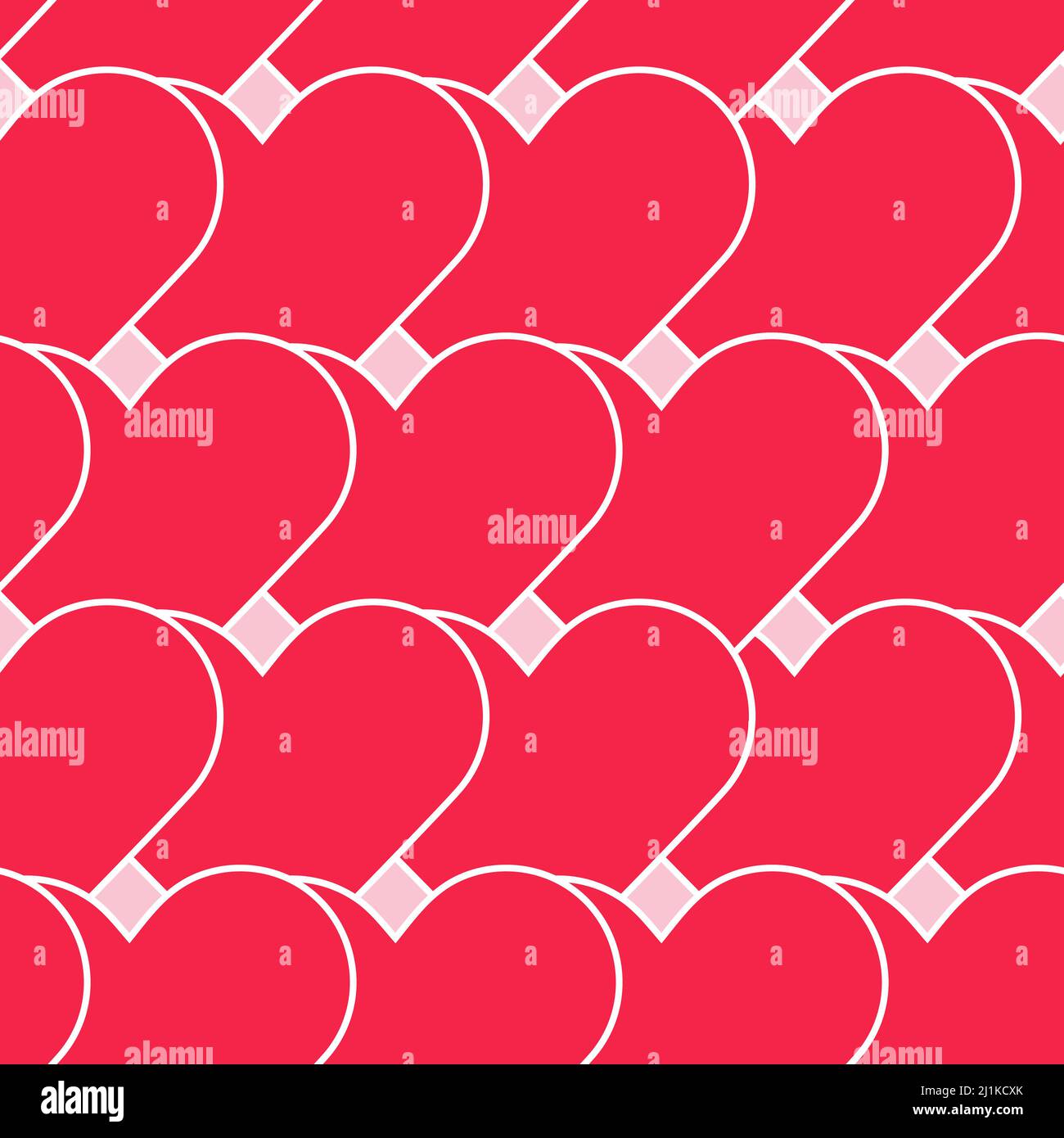 Big red heart seamless pattern for textile design, wrapping paper, wallpaper, heart shaped ...