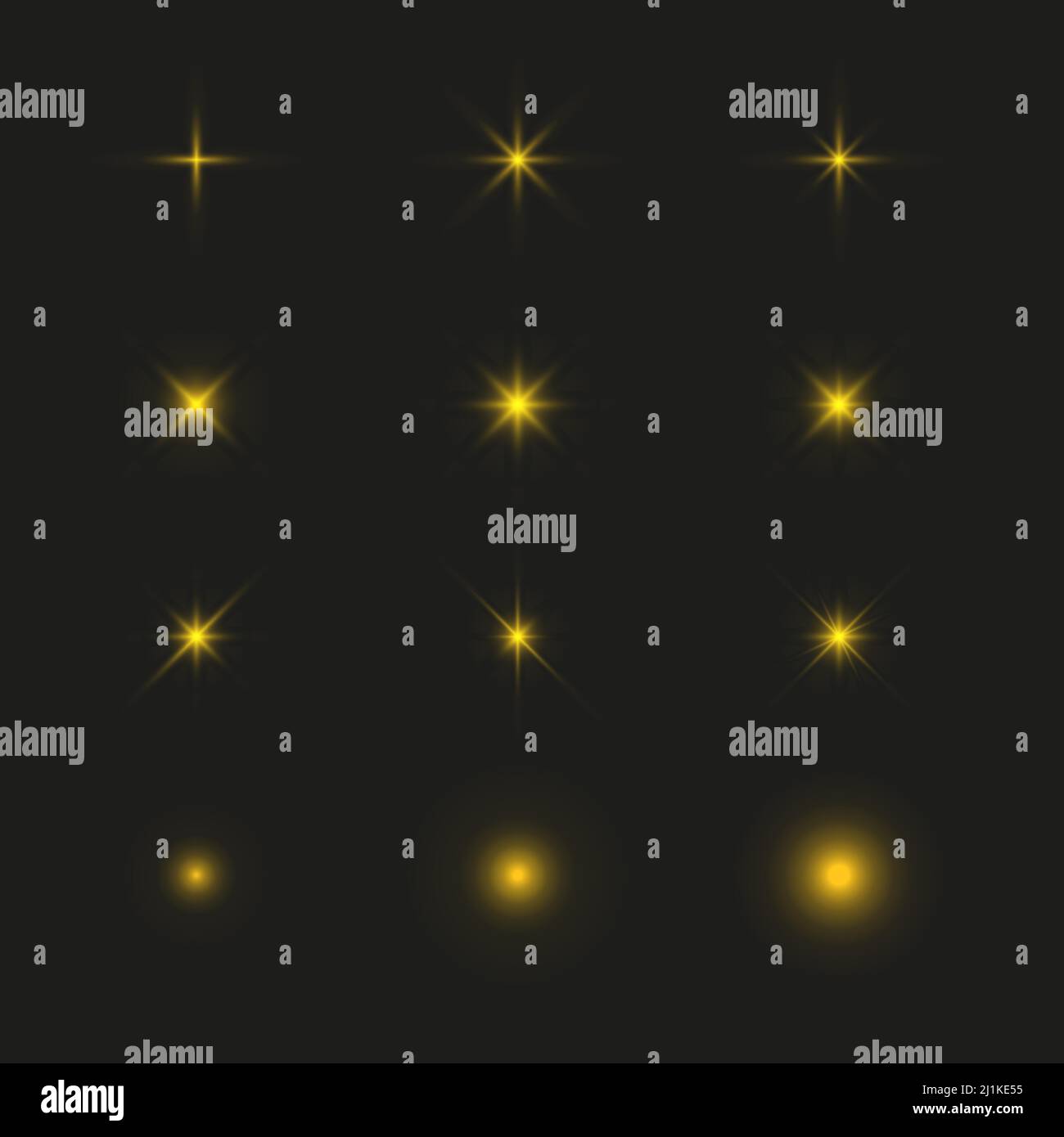 White sparkling dust glowing star Stock Vector Images - Alamy