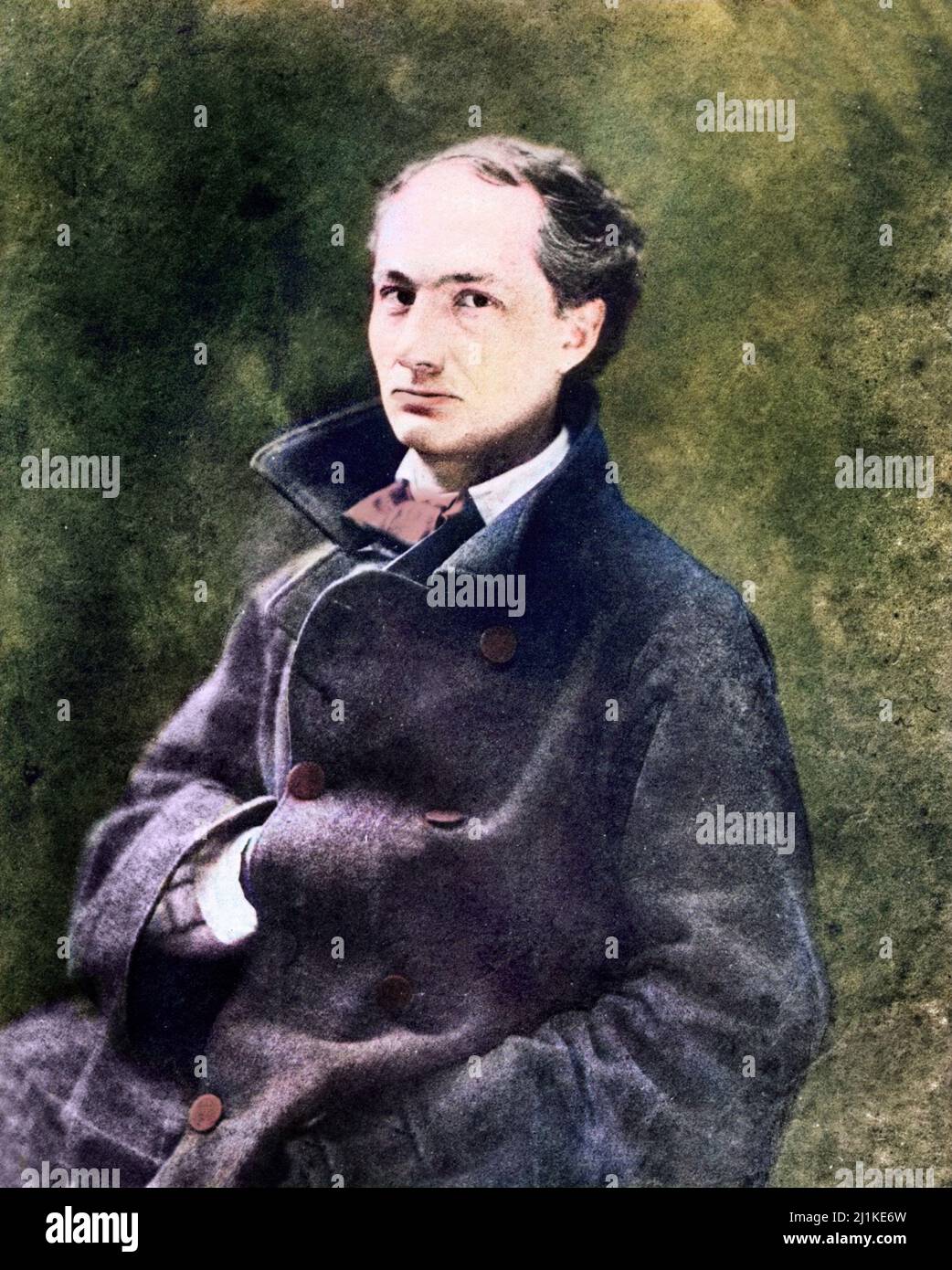 Portrait de Charles Baudelaire, ecrivain (1821-1867) - d'apres une ...