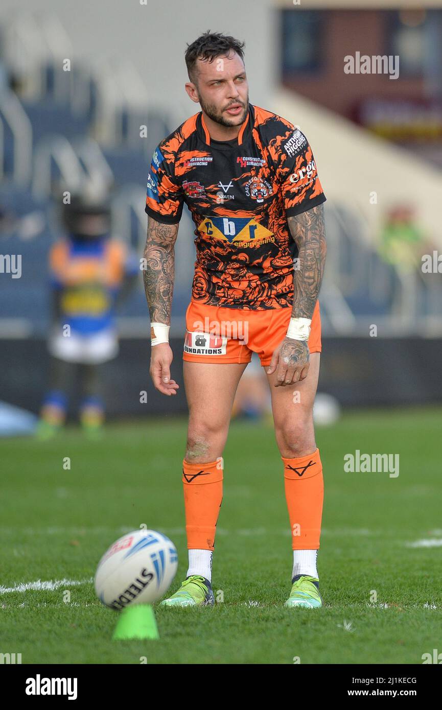 Leeds, England - 26th March 2022 - Gareth O'Brien of Castleford Tigers ...
