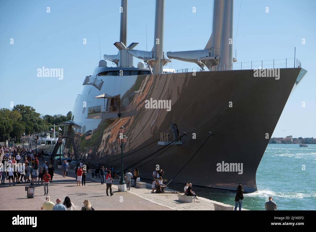 The sailing yacht A of the businessman and billionaire Russian Andrey Melnichenko is seen on ...