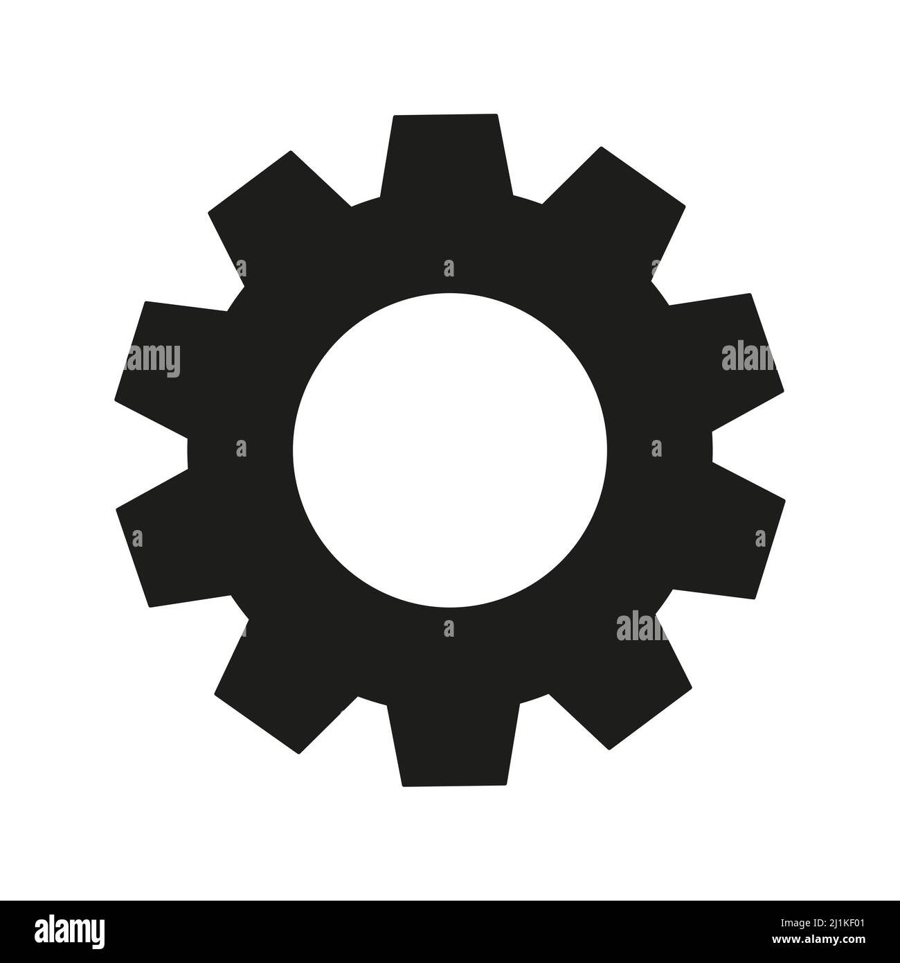 Cog icon black Stock Vector Images - Alamy