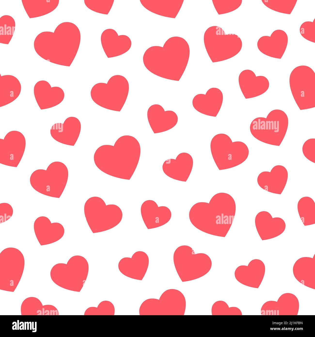Hearts seamless pattern. Valentine's Day concept white background ...