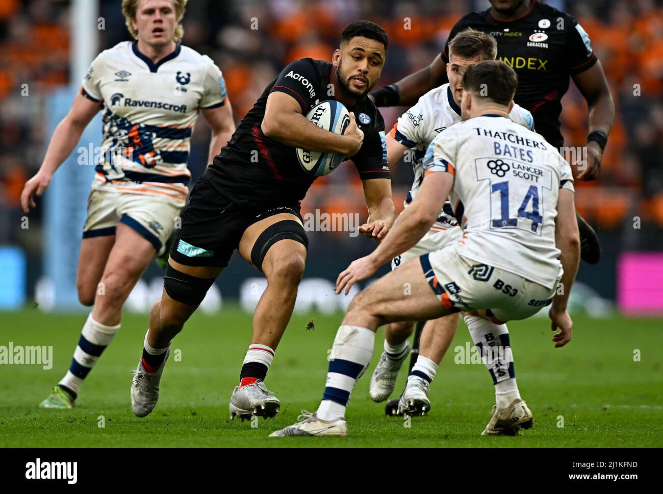 Tottenham, United Kingdom. 26th Mar, 2022. Premiership Rugby. Saracens ...