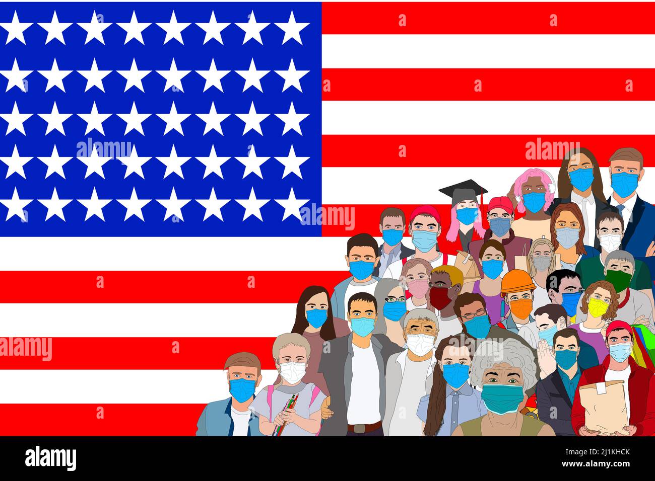 Happy Fourth of July. American Independence Day greeting banner with a ...