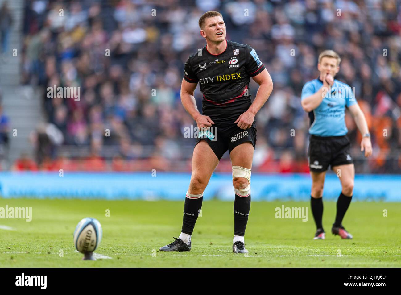 LONDON, UNITED KINGDOM. 26th, Mar 2022. Owen Farrell of Saracens (Capt ...