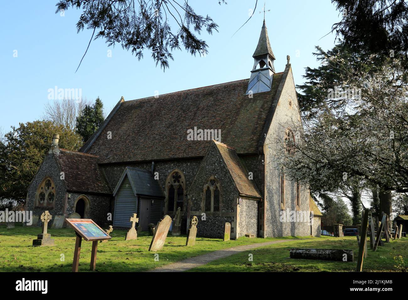 The Victorian church of St Andrew, The Green, Shepherdswell, Dover ...