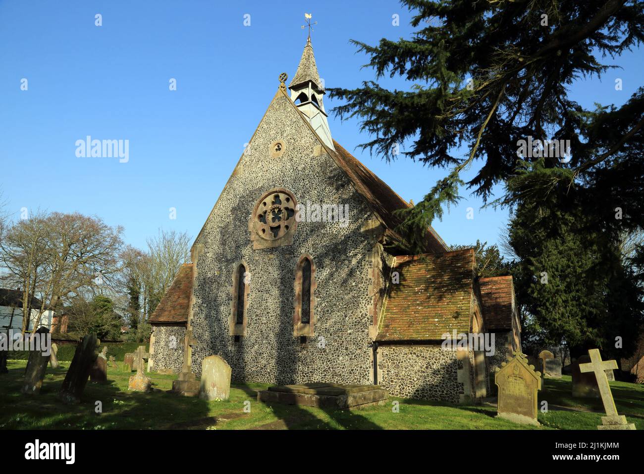 The Victorian church of St Andrew, The Green, Shepherdswell, Dover ...