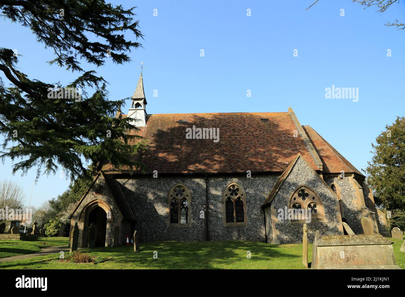 The Victorian church of St Andrew, The Green, Shepherdswell, Dover ...