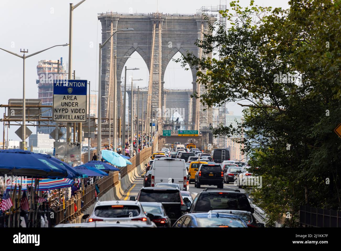 Heavy traffic is back in Brooklyn Bridge during evening commute NYC ...