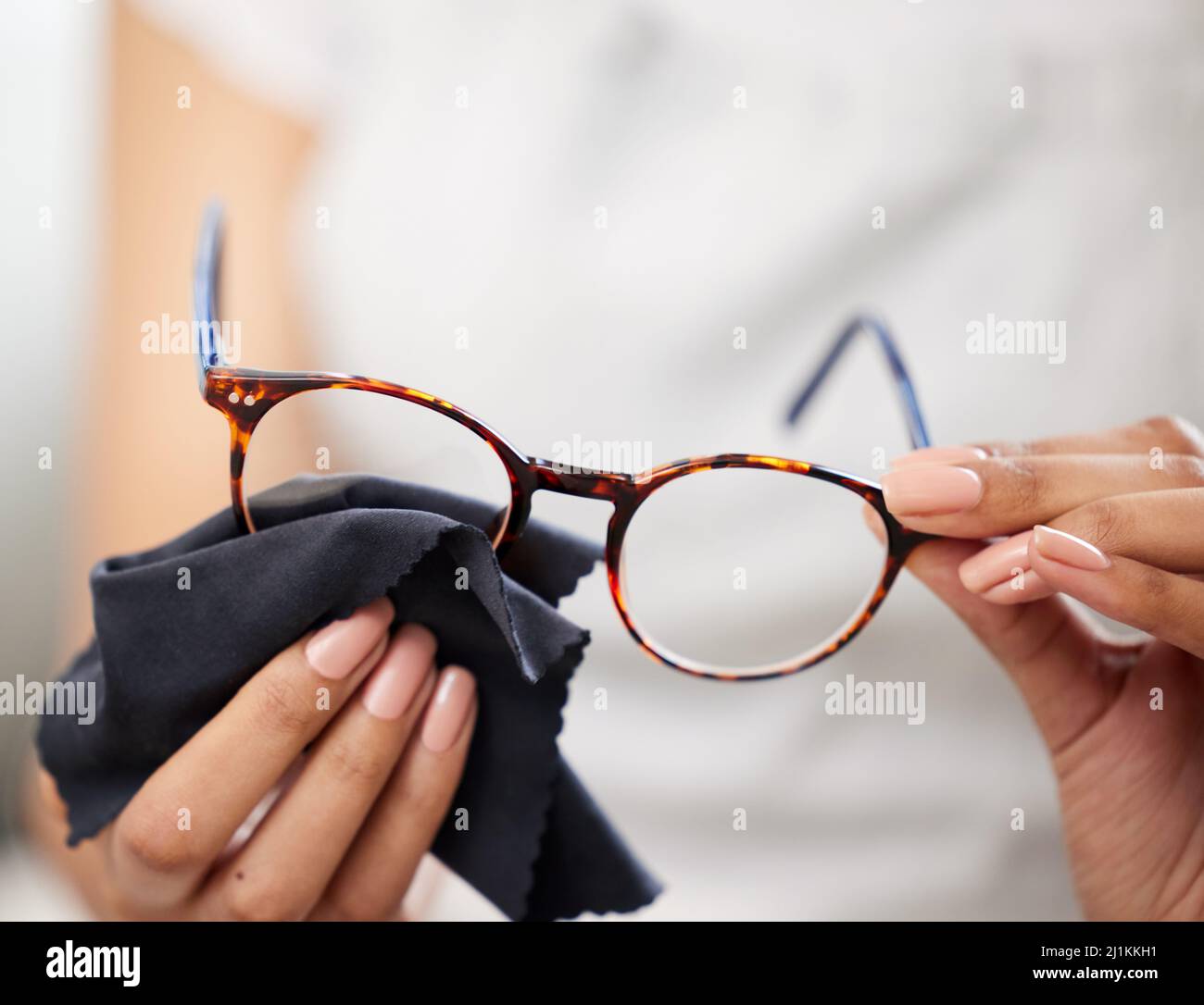 Making sure my vision remains intact. Cropped shot of an unrecognizable ...