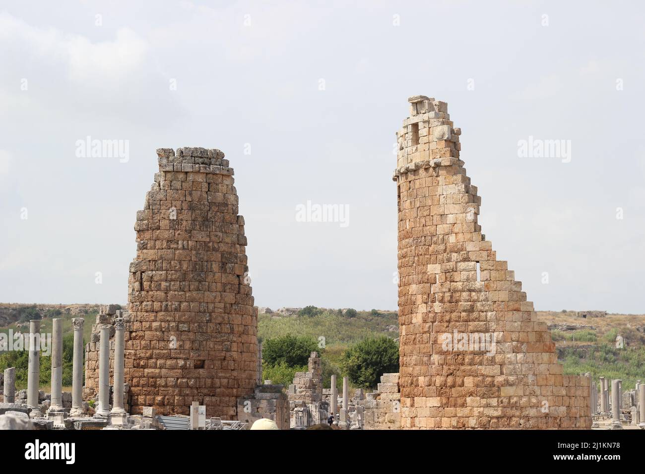 Antalya,Turkey- July 03 2021: Antalya Perge Ancient City as known as ...