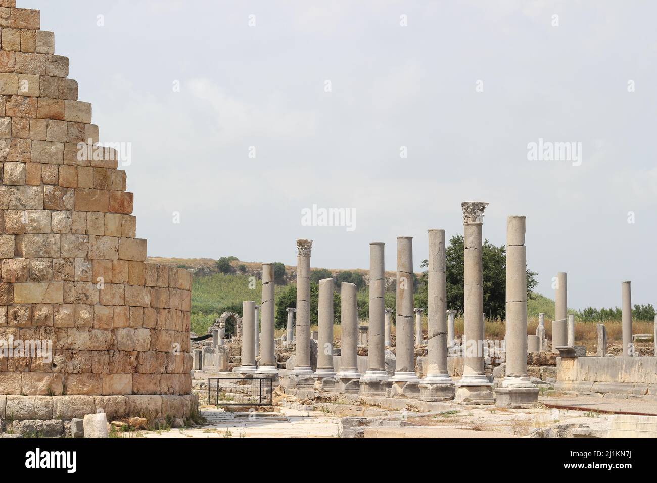Antalya,Turkey- July 03 2021: Antalya Perge Ancient City as known as ...