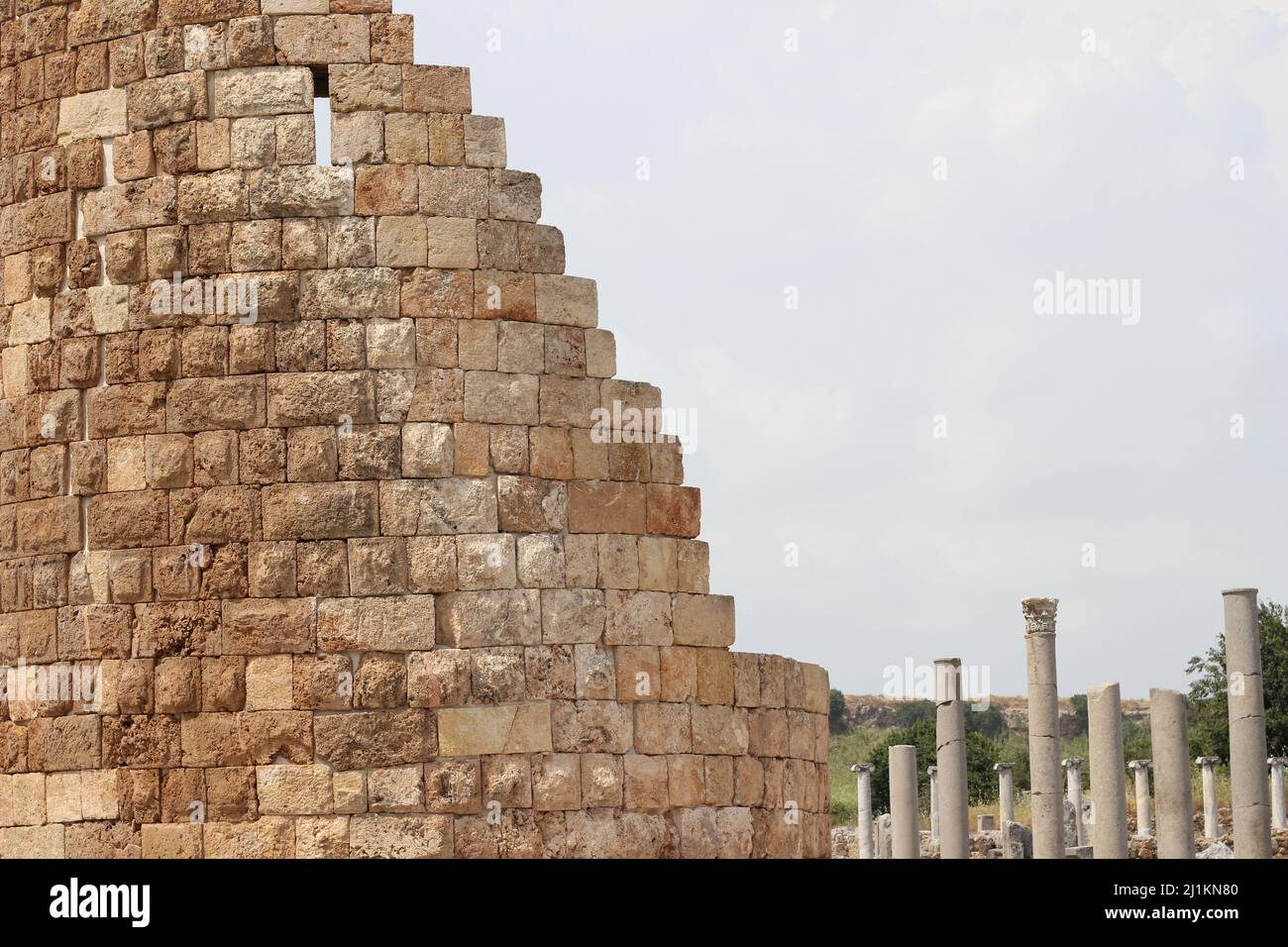 Antalya,Turkey- July 03 2021: Antalya Perge Ancient City as known as ...