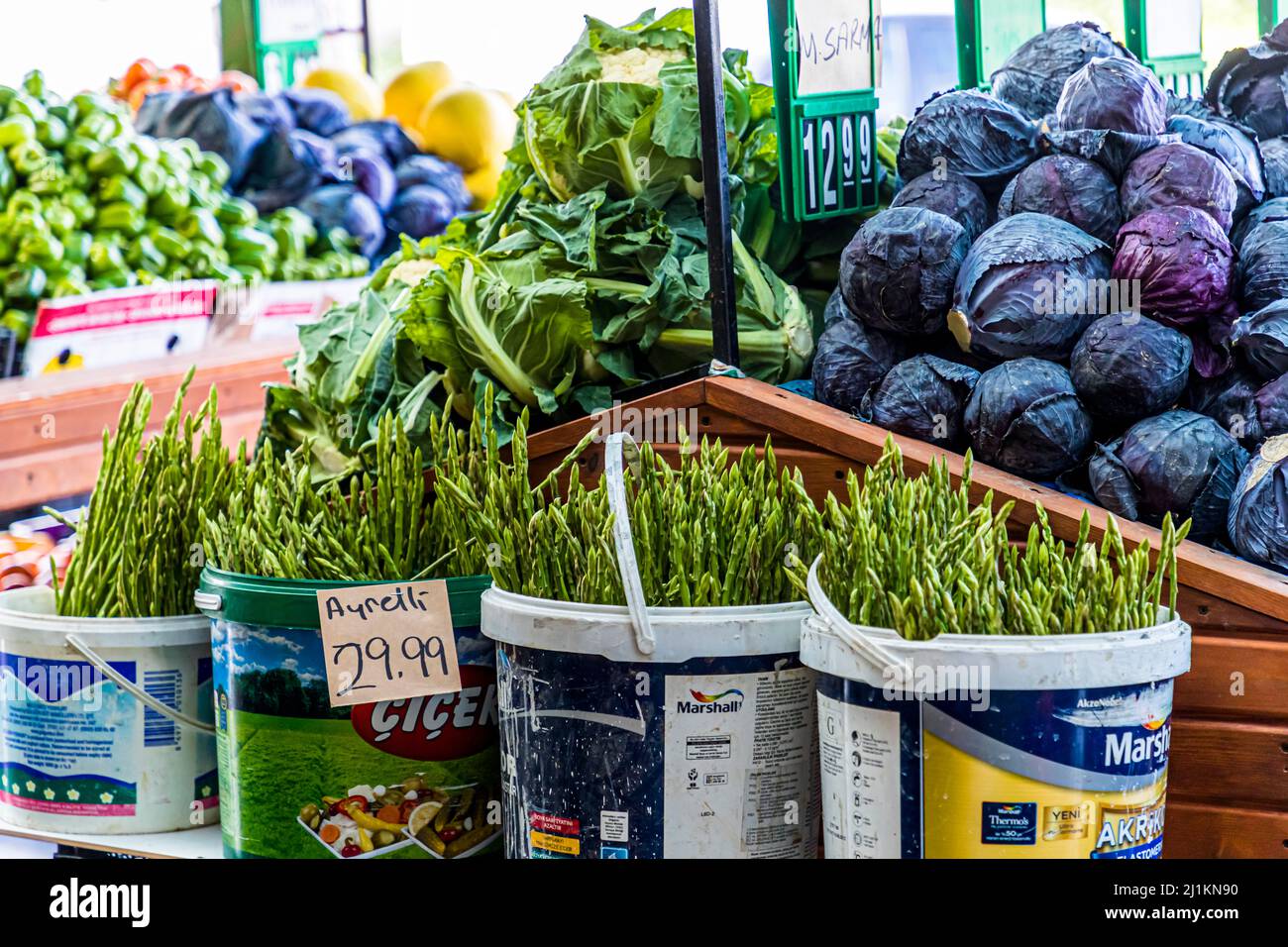 Turkish supermarket vegetables hi-res stock photography and images - Alamy