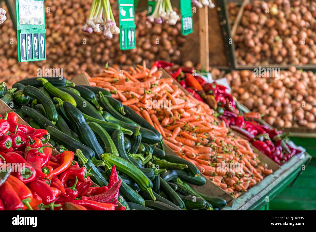 Vegetable market in Çatalköy, Turkish Republic of Northern Cyprus (TRNC ...