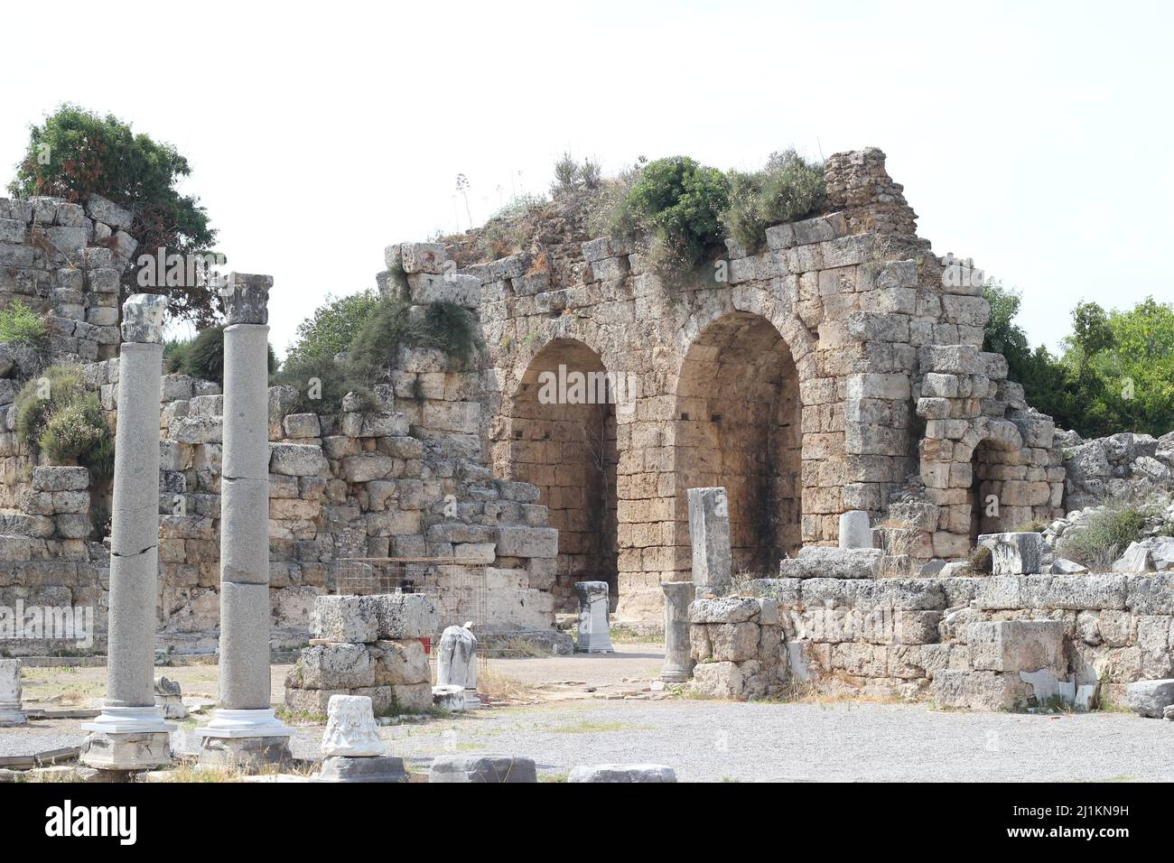 Antalya,Turkey- July 03 2021: Antalya Perge Ancient City as known as ...
