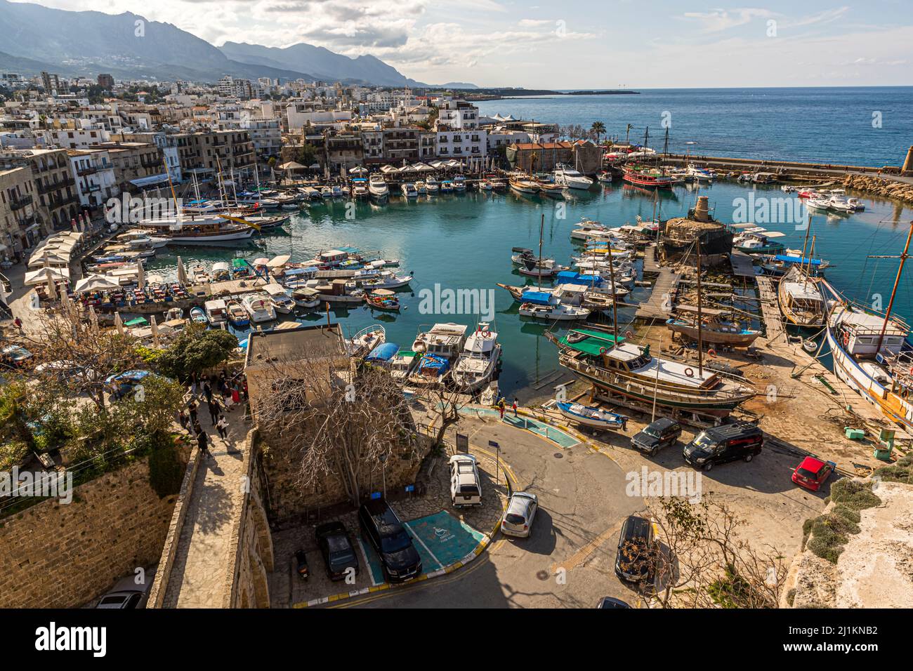 The marina of Girne, Turkish Republic of Northern Cyprus (TRNC Stock ...
