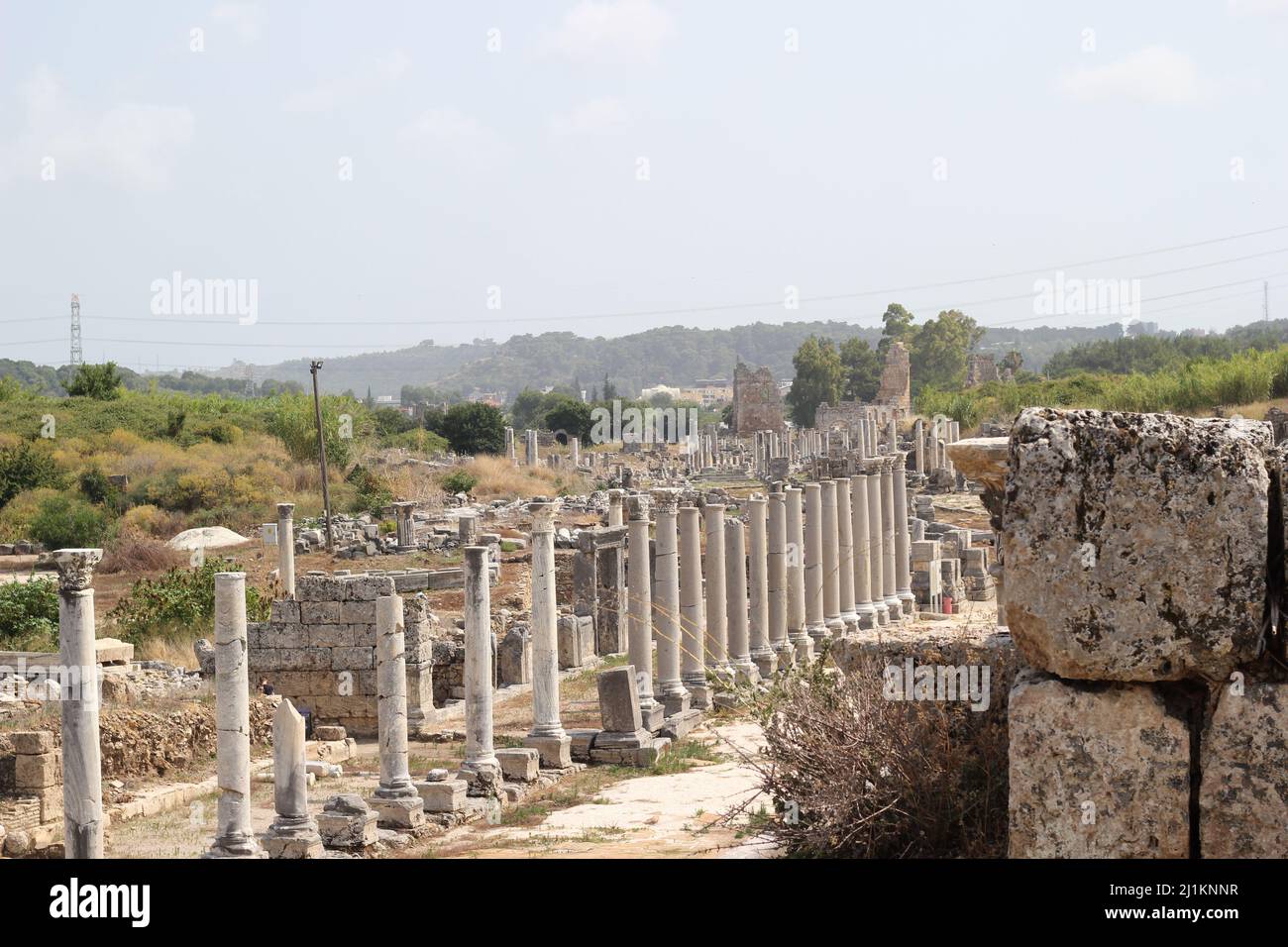 Antalya,Turkey- July 03 2021: Antalya Perge Ancient City as known as ...