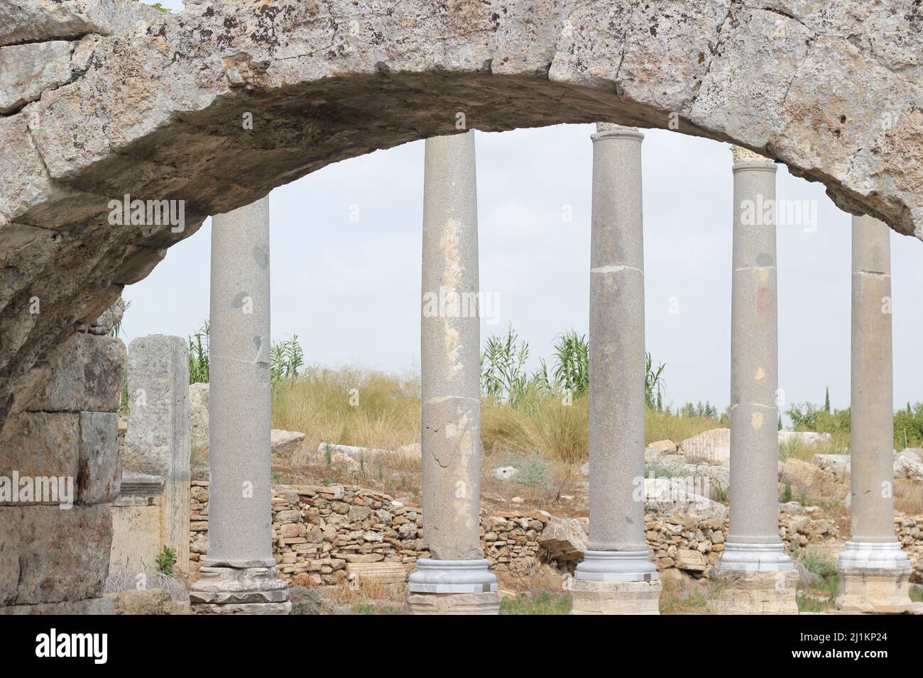 Antalya,Turkey- July 03 2021: Antalya Perge Ancient City as known as ...