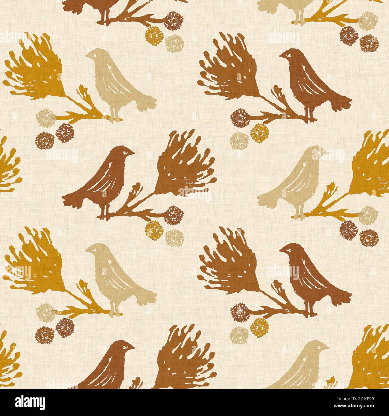Gender neutral bird in sky seamless raster background. Simple whimsical ...