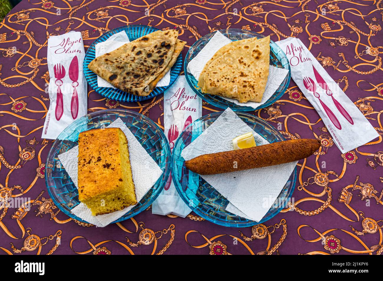 Simple Turkish snacks in the Turkish Republic of Northern Cyprus (TRNC ...