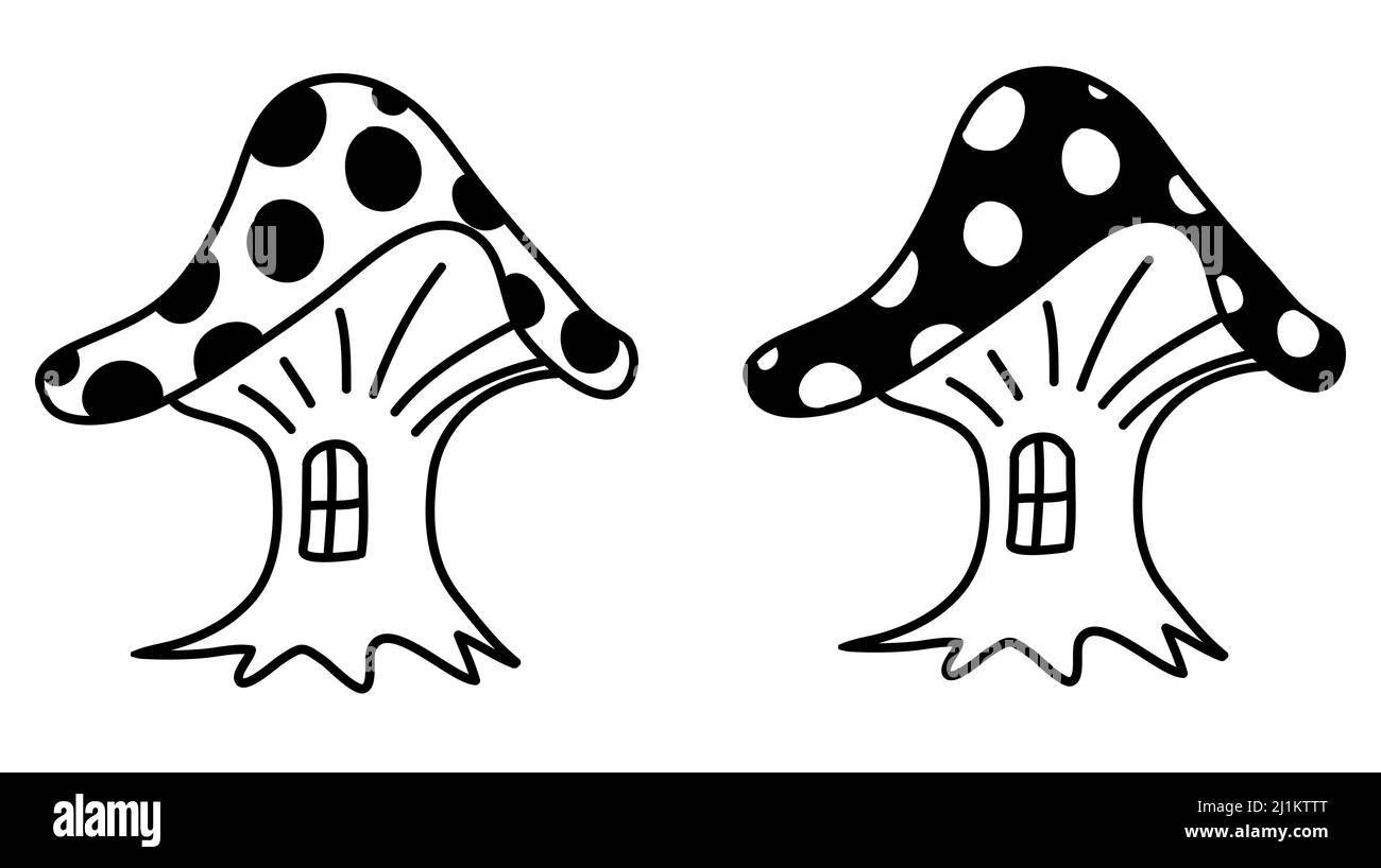 Mushroom clipart Black and White Stock Photos & Images - Alamy