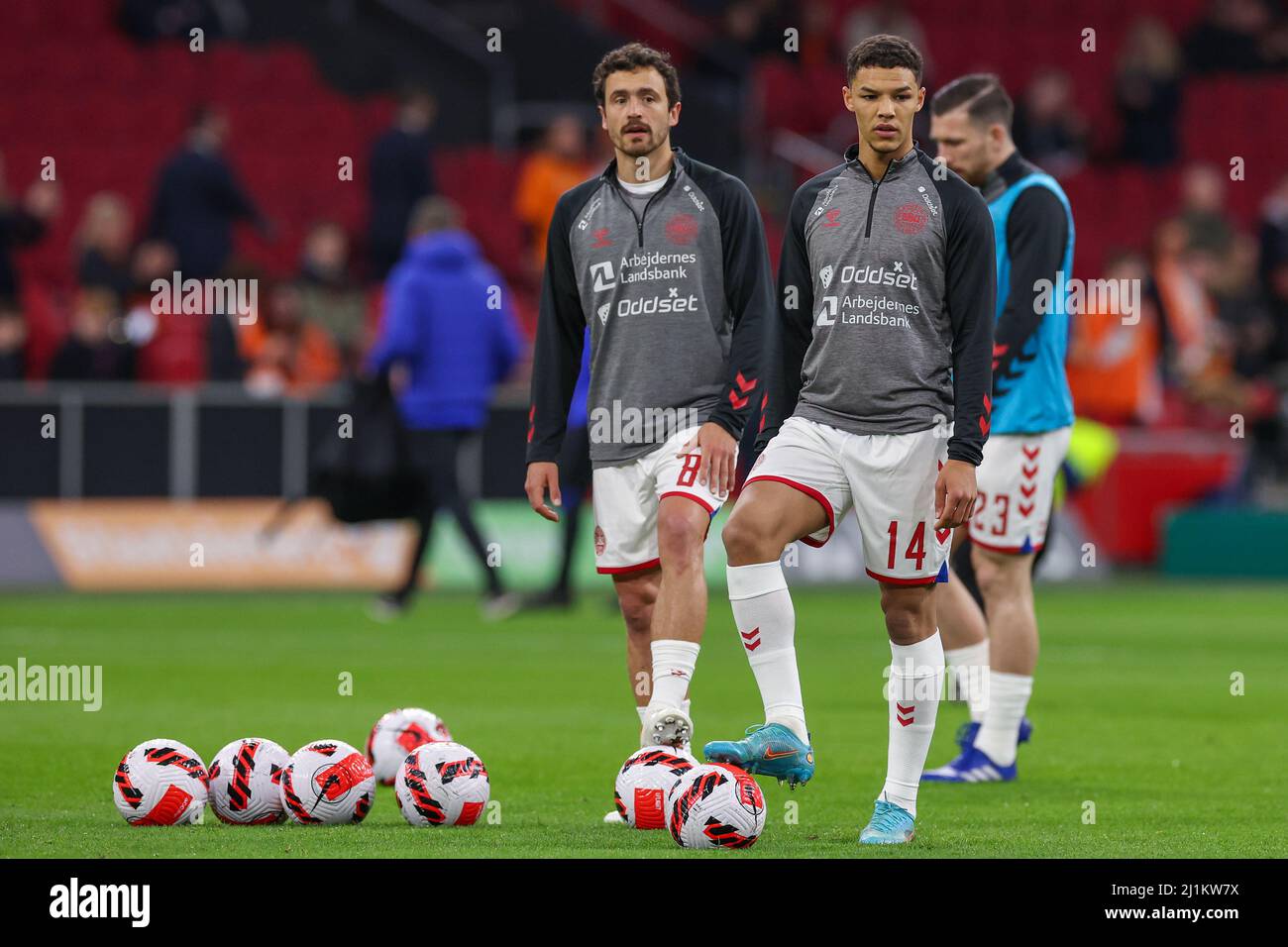 AMSTERDAM, NETHERLANDS - MARCH 26: Thomas Delaney of Denmark, Alexander ...