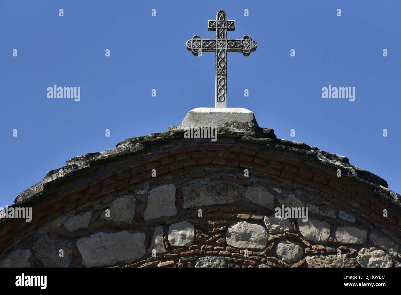 Christian cross on ruins byzantine hi-res stock photography and images ...