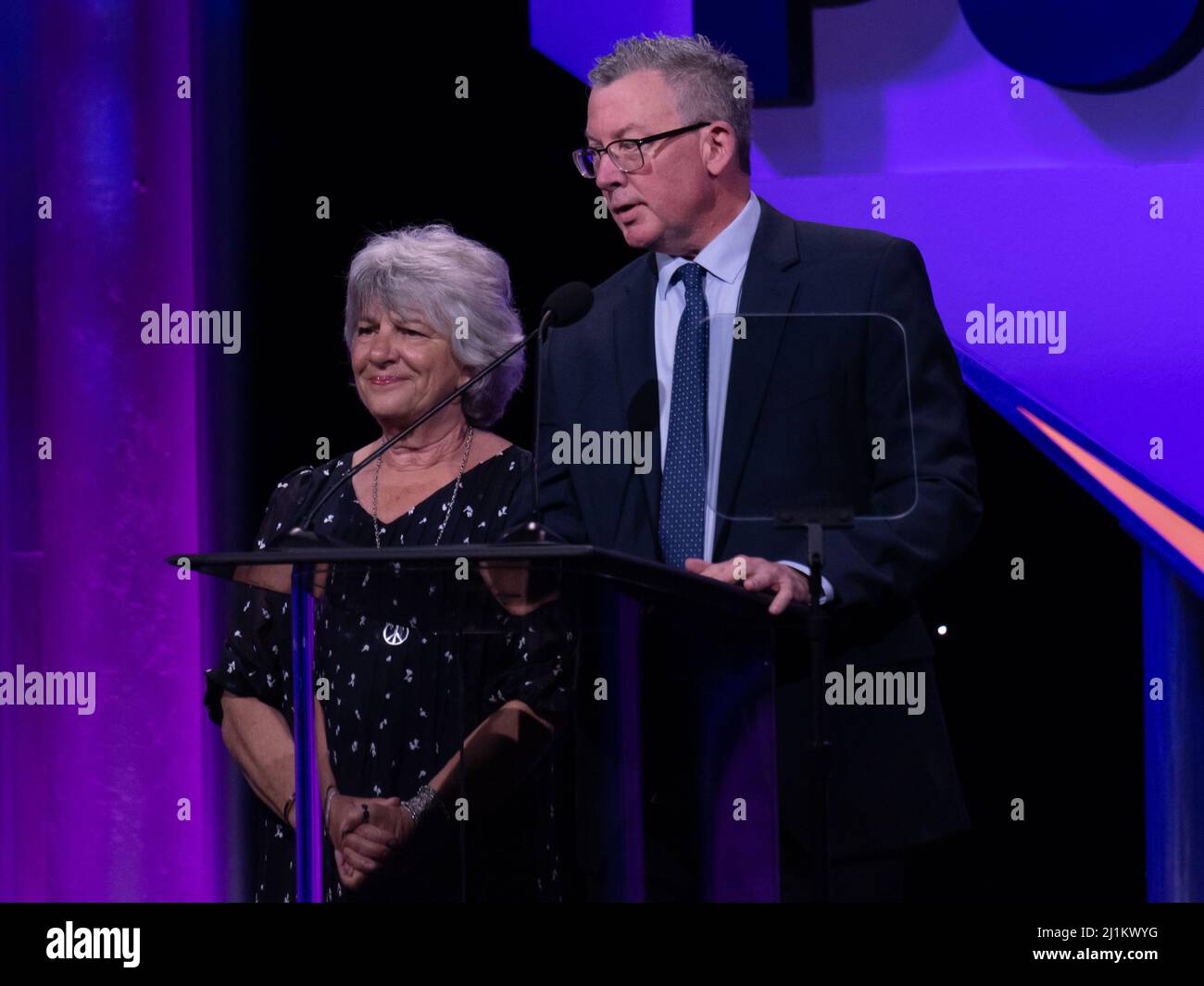 March 25, 2022, Beverly Hills, California, USA: Sheryl Main and Tim ...
