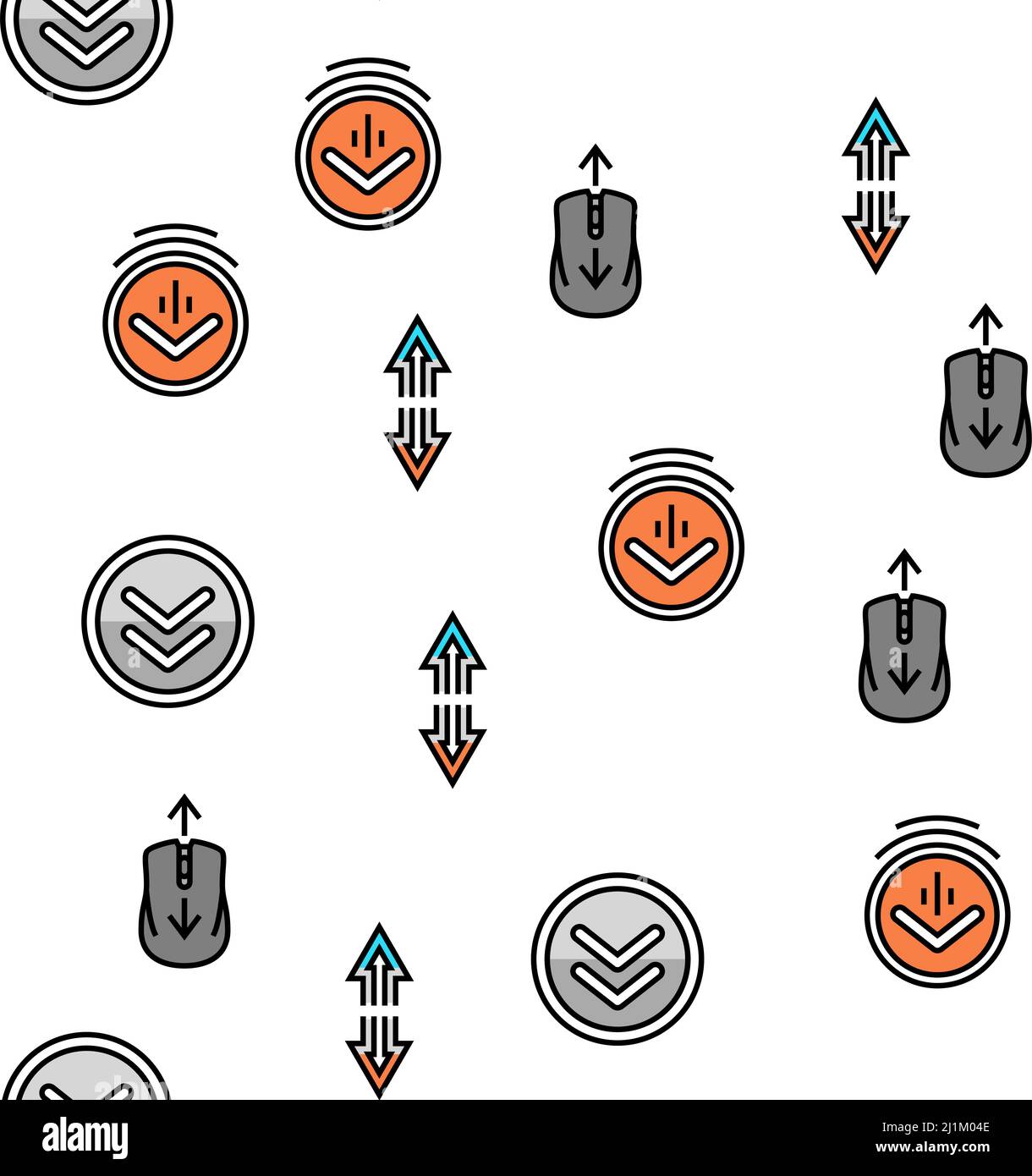 Scroll Computer Mouse Cursor Vector Seamless Pattern Stock Vector Image And Art Alamy