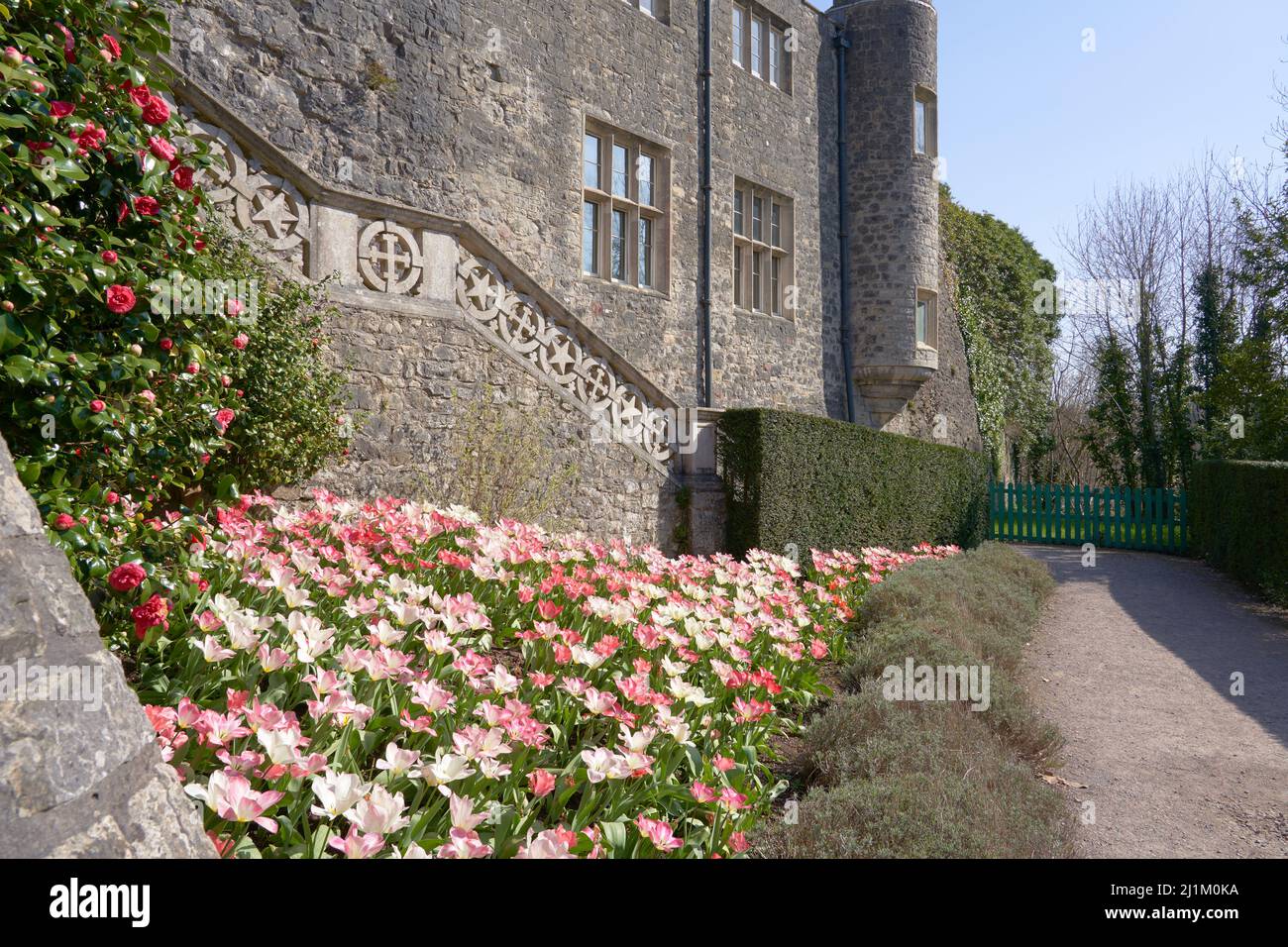 St Fagans Castle in springtime at The National Museum of History, South ...