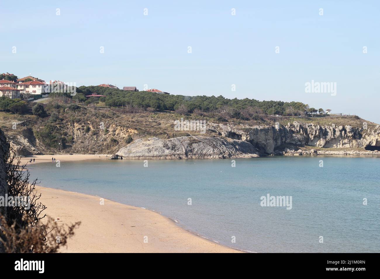 Istanbul,Turkey- February 12 2022: A beach in Sile, sunny day trip on ...
