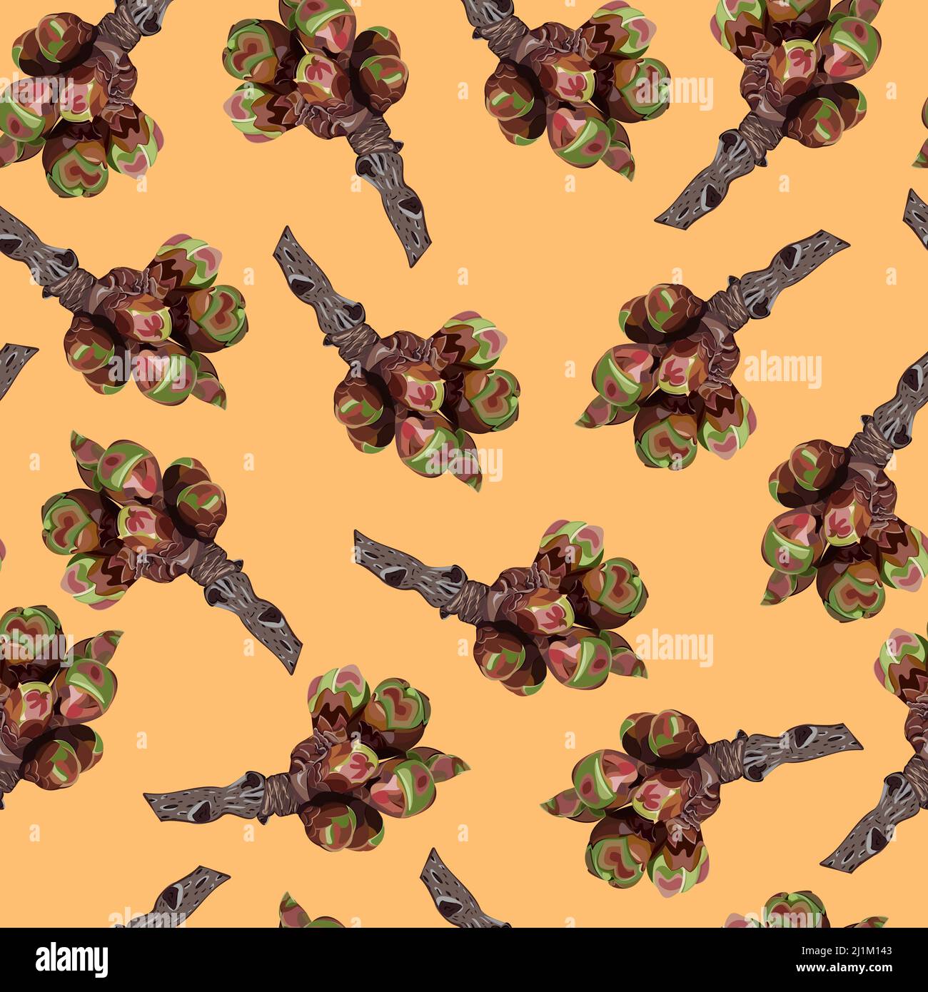 Cherry tree on march Stock Vector Images - Alamy