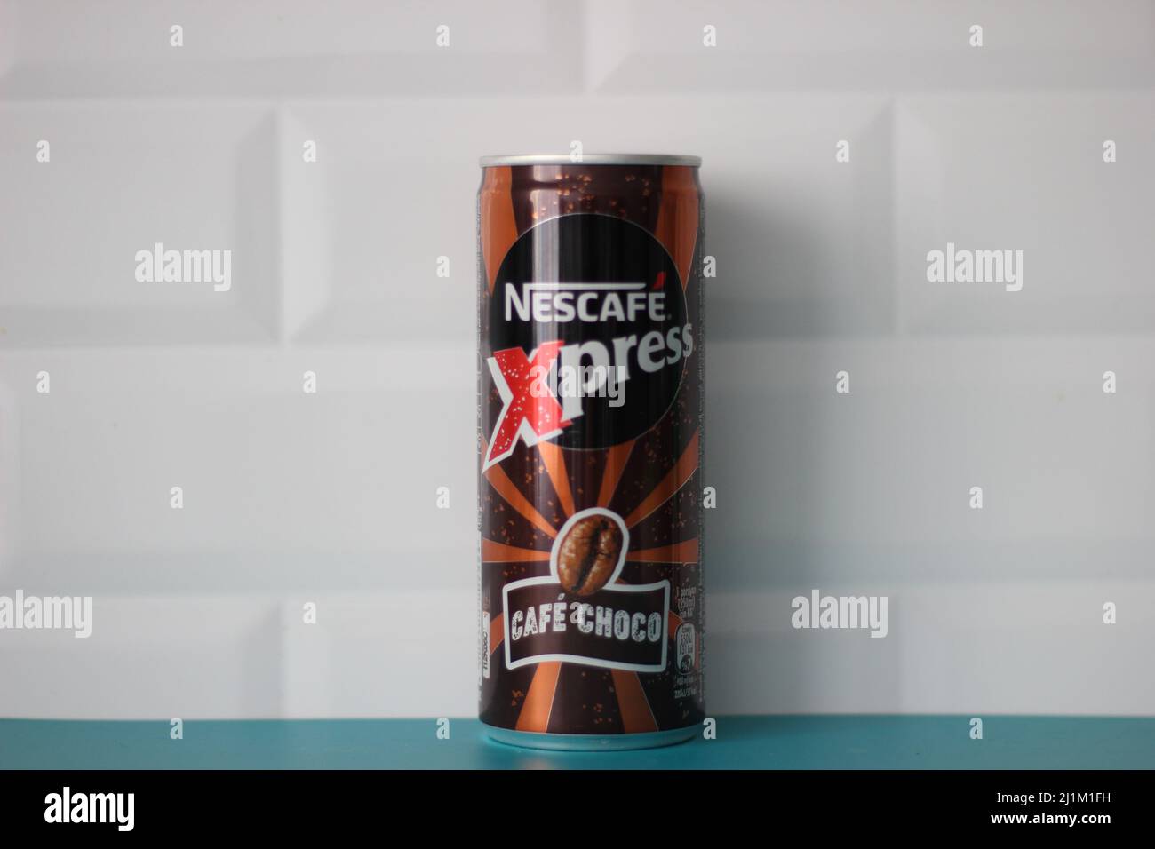 Istanbul,Turkey- March 09 2022: Nescafe Cold drink white choco coffee ...