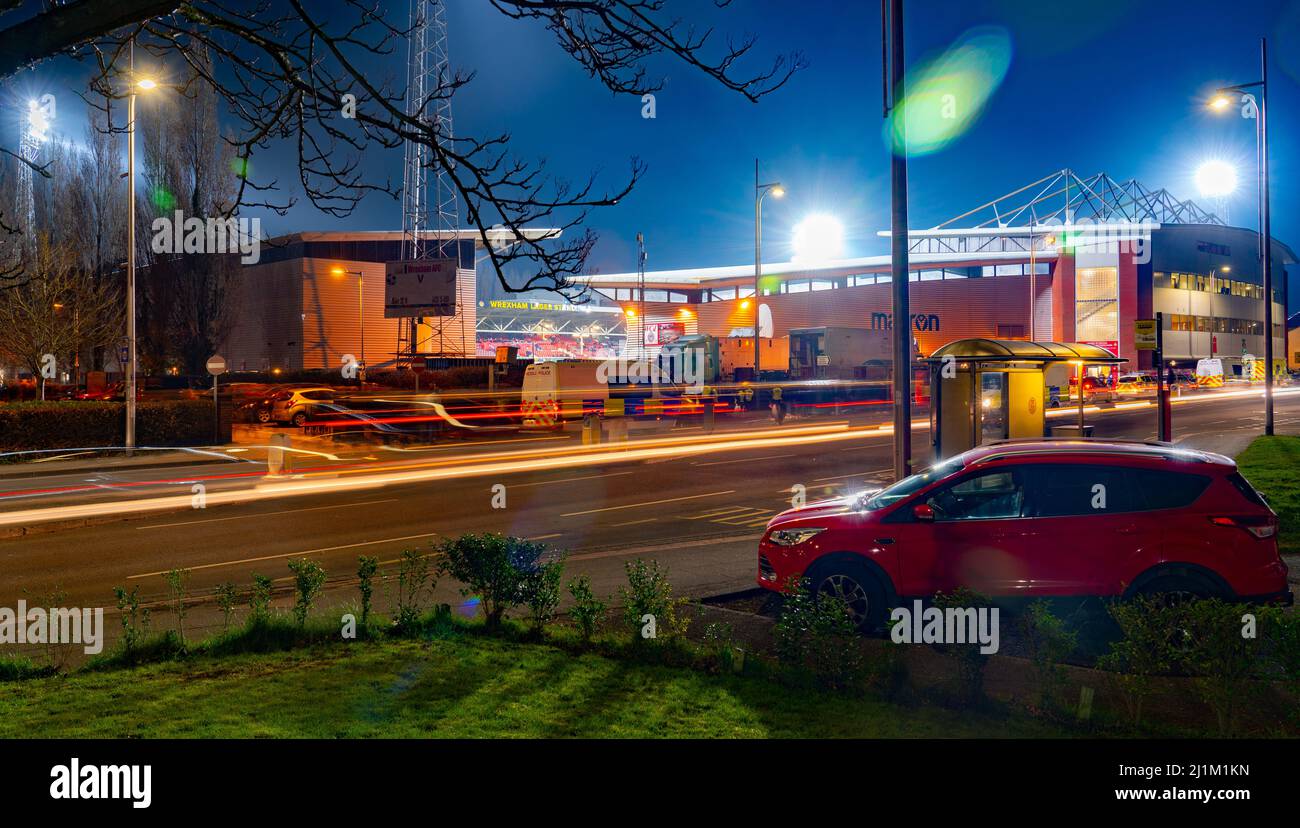 Wrexham Football Club's The Racecourse Ground, their home since 1864 ...