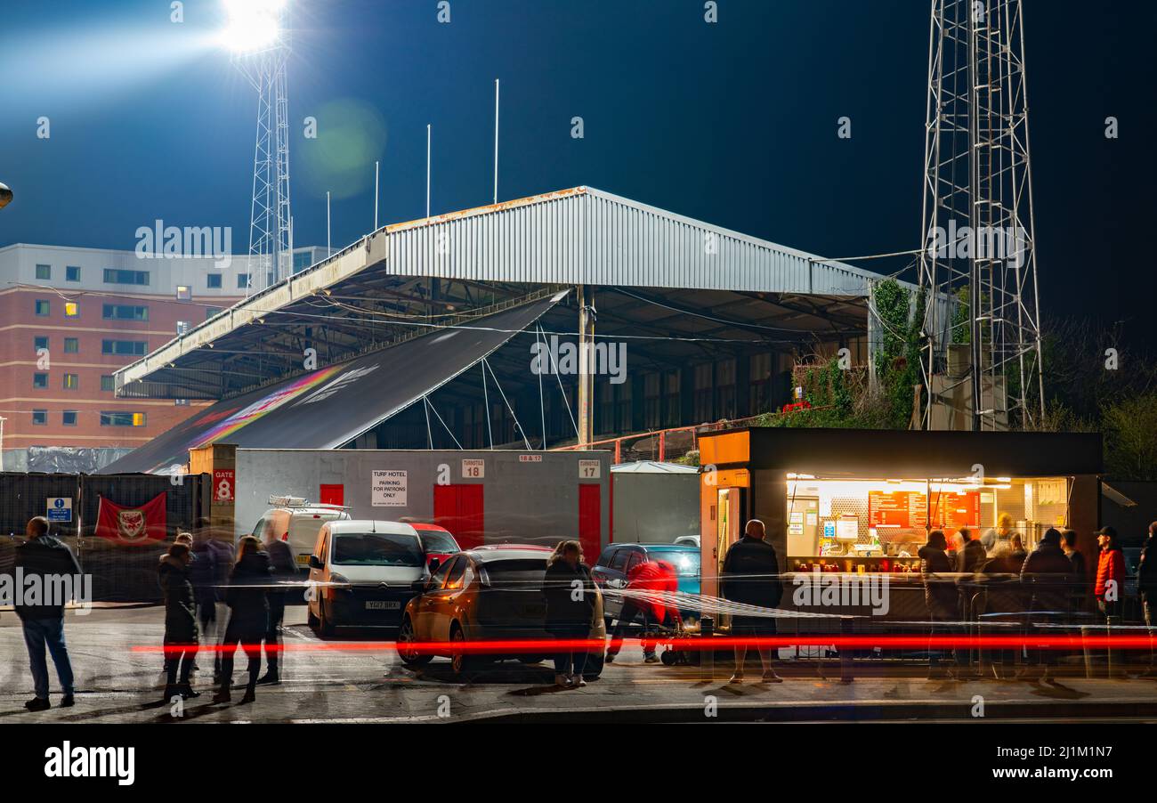 Wrexham Football Club's The Racecourse Ground, their home since 1864 ...