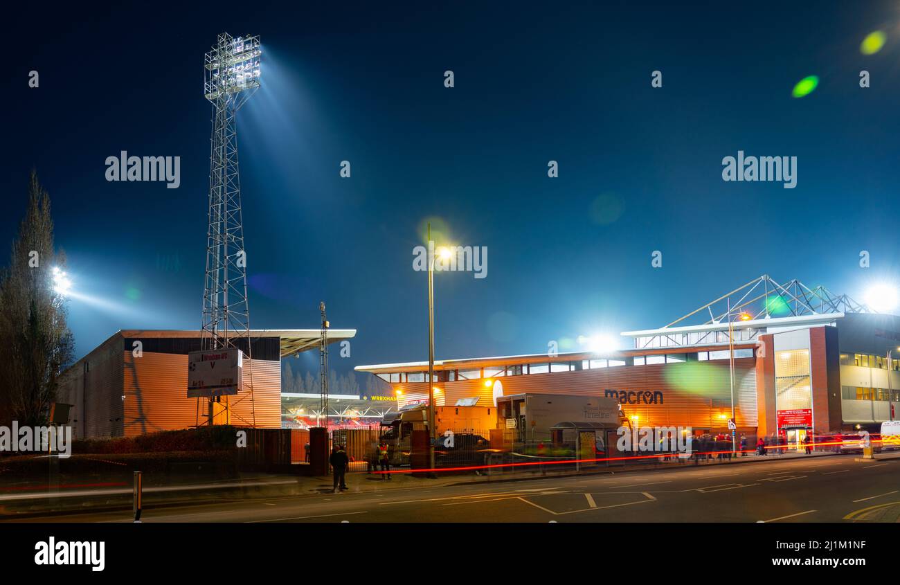 Wrexham Football Club's The Racecourse Ground, their home since 1864 ...