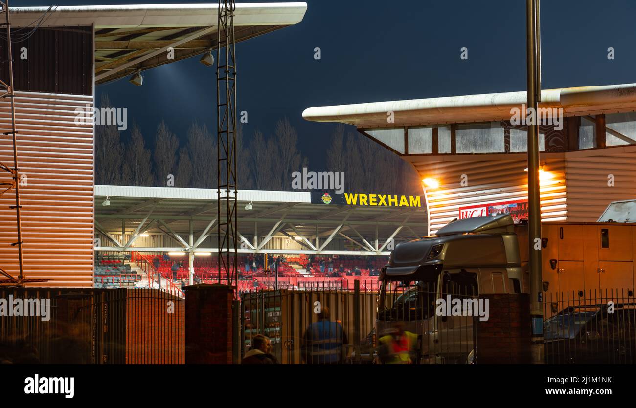 Wrexham Football Club's The Racecourse Ground, their home since 1864 ...