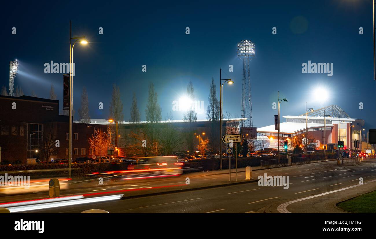 Wrexham Football Club's The Racecourse Ground, their home since 1864 ...