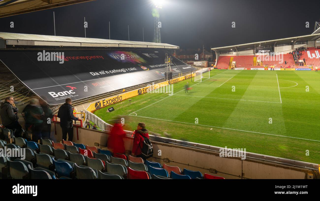Wrexham Football Club's The Racecourse Ground, their home since 1864 ...