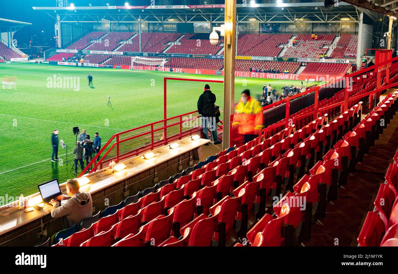 Wrexham Football Club's The Racecourse Ground, their home since 1864 ...