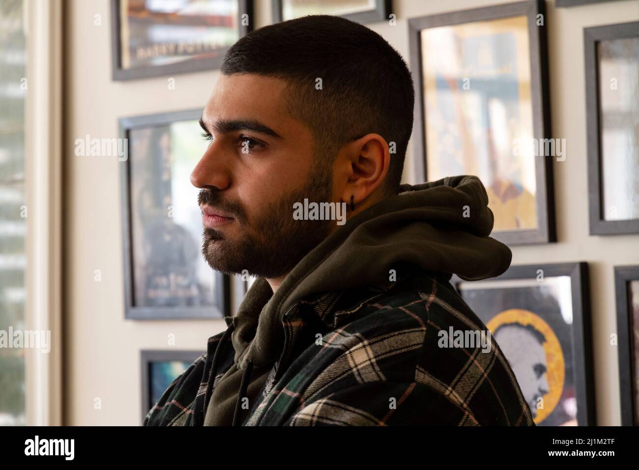 A man in a cafe Stock Photo - Alamy